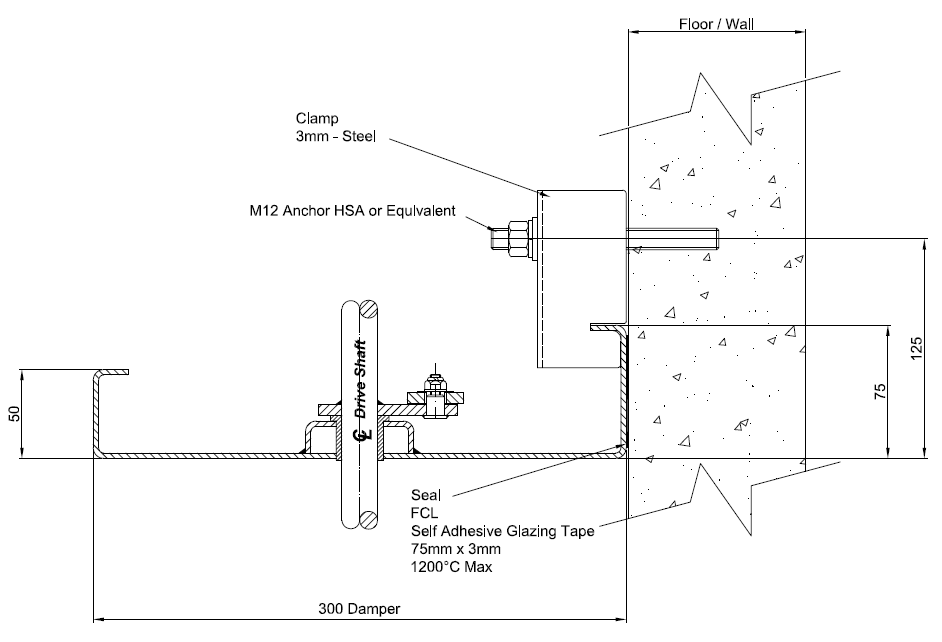 CFD-02TM - High temperature tunnel damper - Halton Flamgard