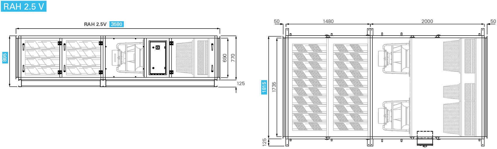 RAH recirculating unit for ductless kitchen hoods - CE | Halton products