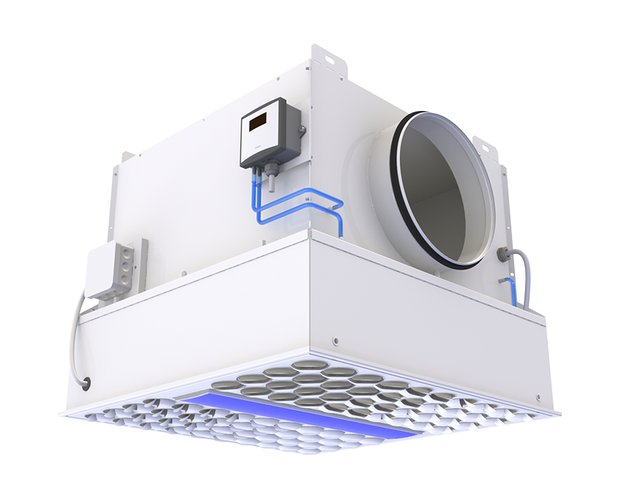 Halton HEPA diffuser with HEPA filter and disinfection unit