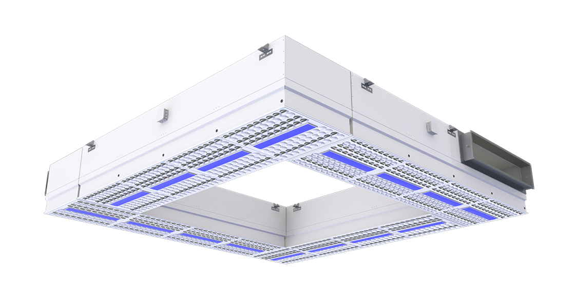 HEPA Supply air unit with blue light disinfection