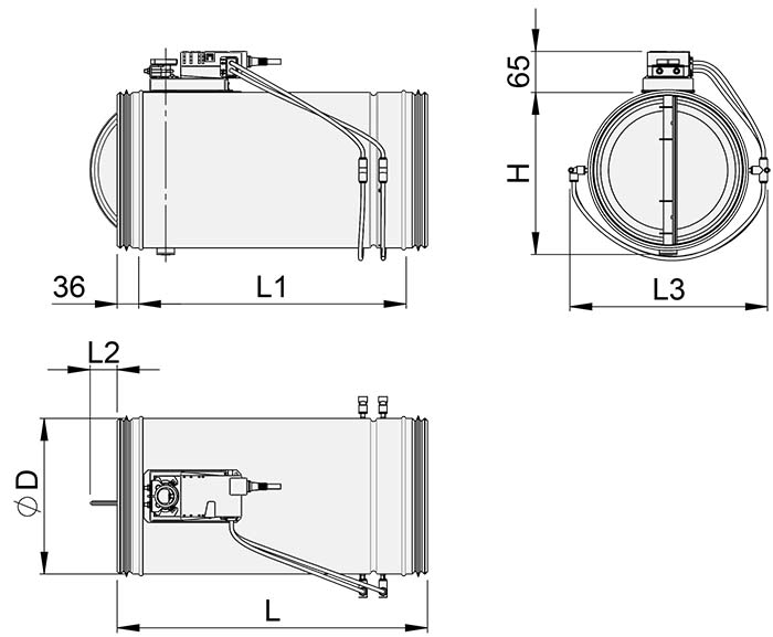Halton Max MLC - Airflow management damper (VAV) with zero safety distance