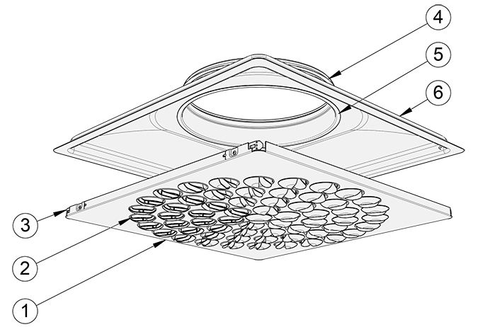 Halton Jaz JMC, nozzle ceiling diffuser