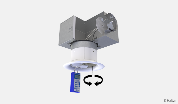 swirl diffuser high spaces installation