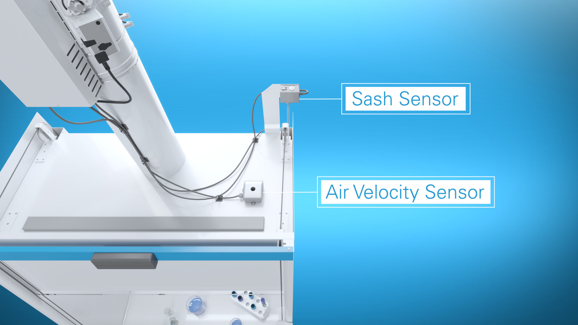 Room pressure control, safe laboratory environments