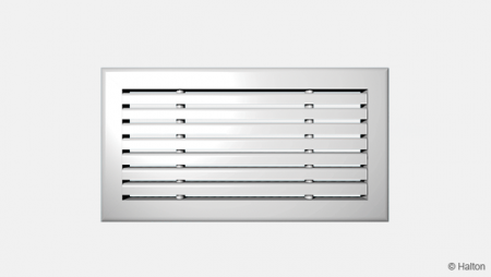 Chute de pression minimale de la grille, Halton AHD. Grande surface libre.