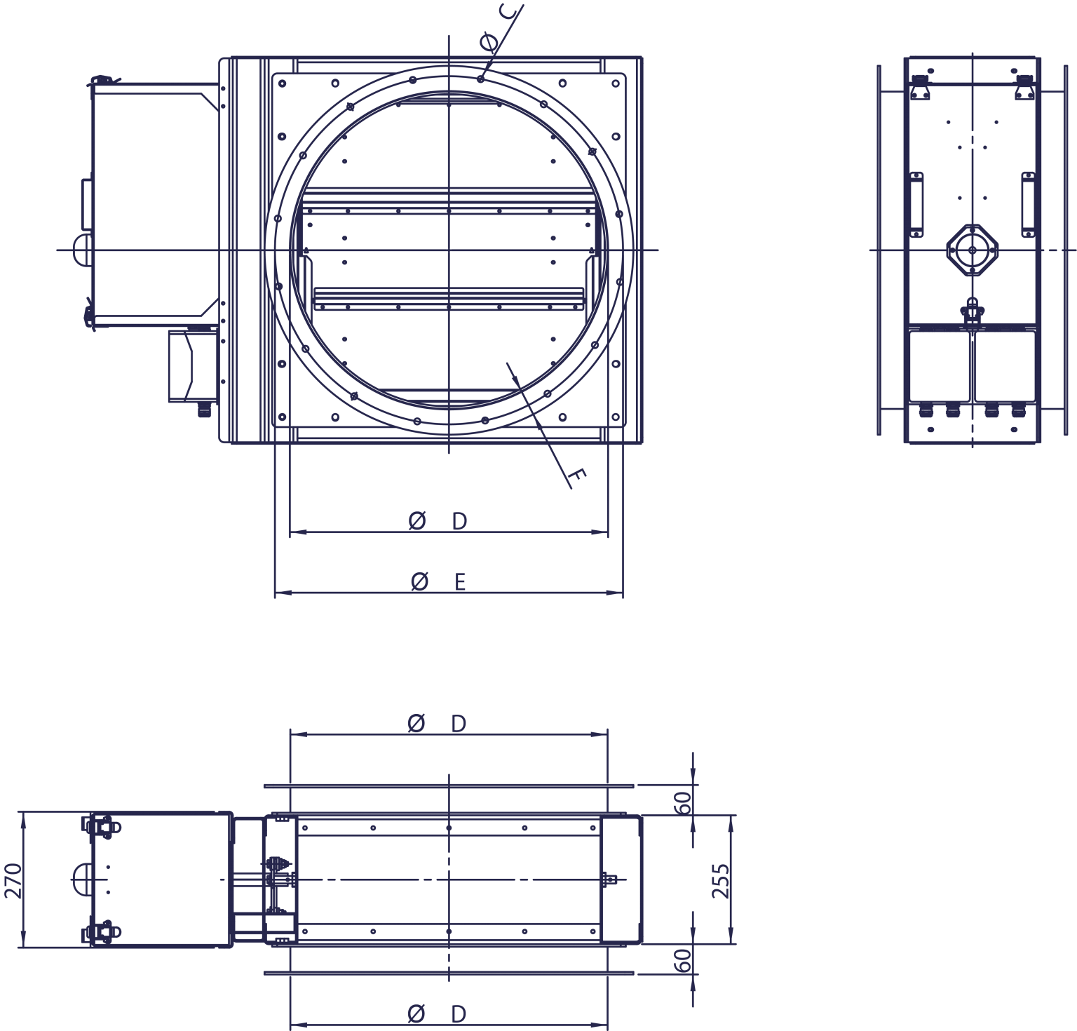 FDH H0(H120) Fire and gas damper against hydrocarbon fire - Halton