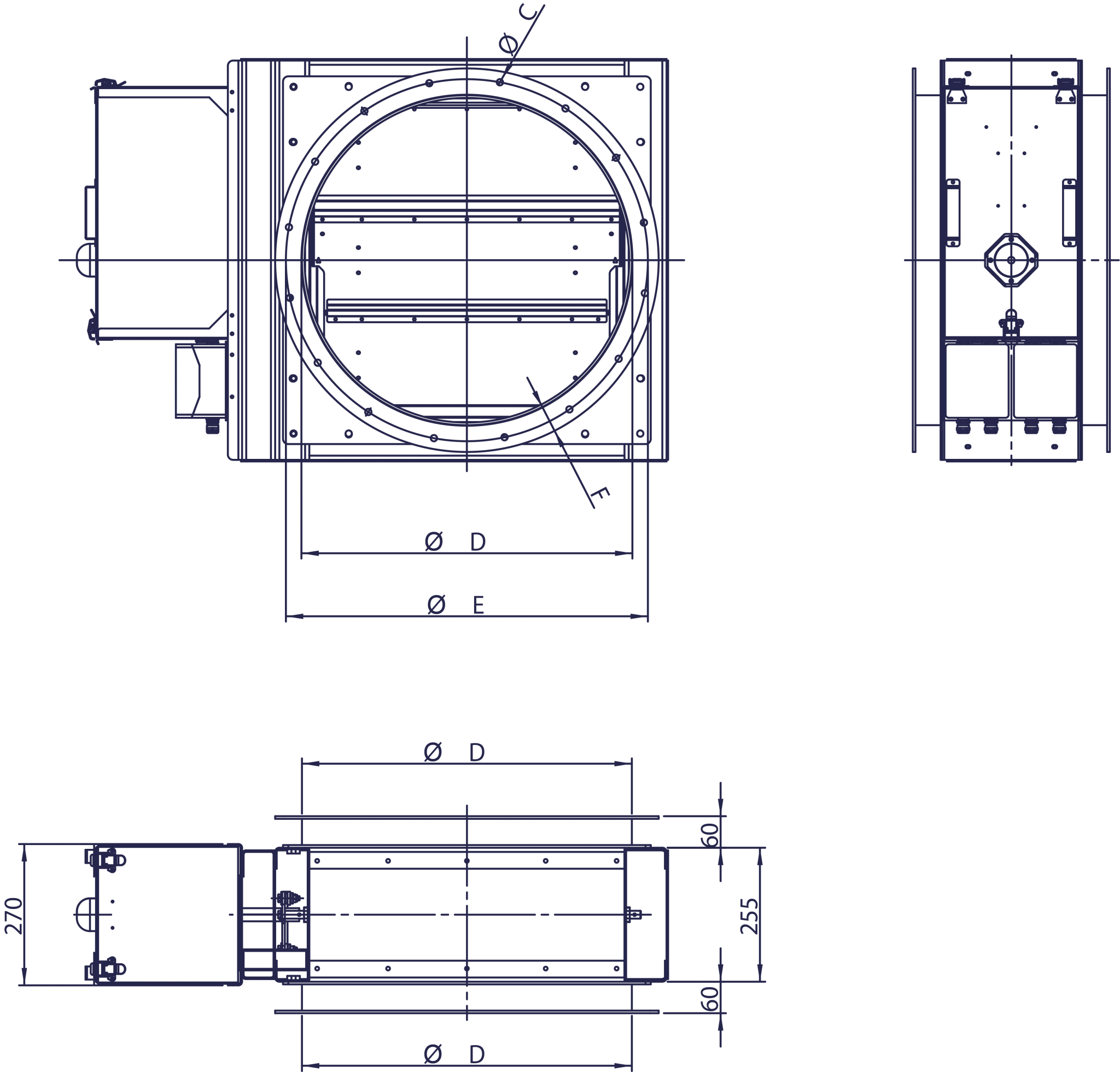 FDH H0(H120) Fire and gas damper against hydrocarbon fire - Halton