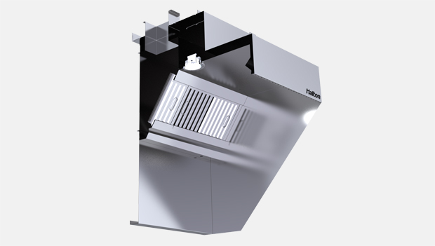 Capture Jet KVL Exhaust Hood, Low Profile with Plate Shelf - Halton