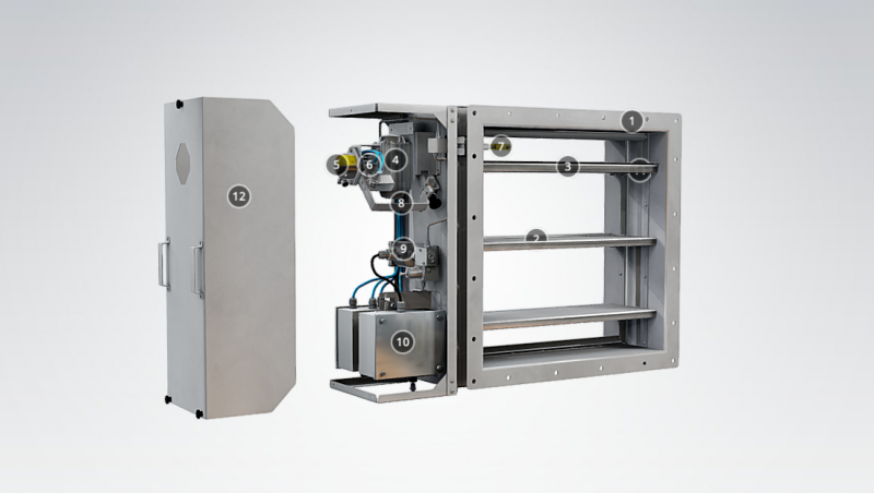 FDA A0(A60) Tight Fire and gas damper for marine applications - Halton
