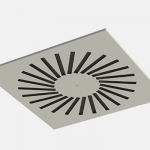 Fancoil swirl diffuser unit. Halton Jaz JTH. For modular or monolith ...