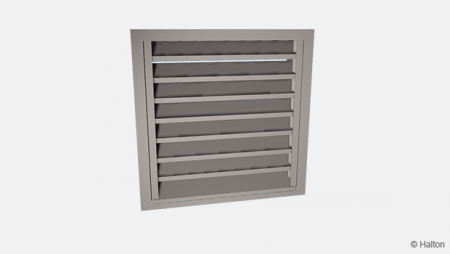Outdoor air intake grille with several material options