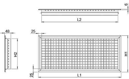 Universal grille,Halton WDD