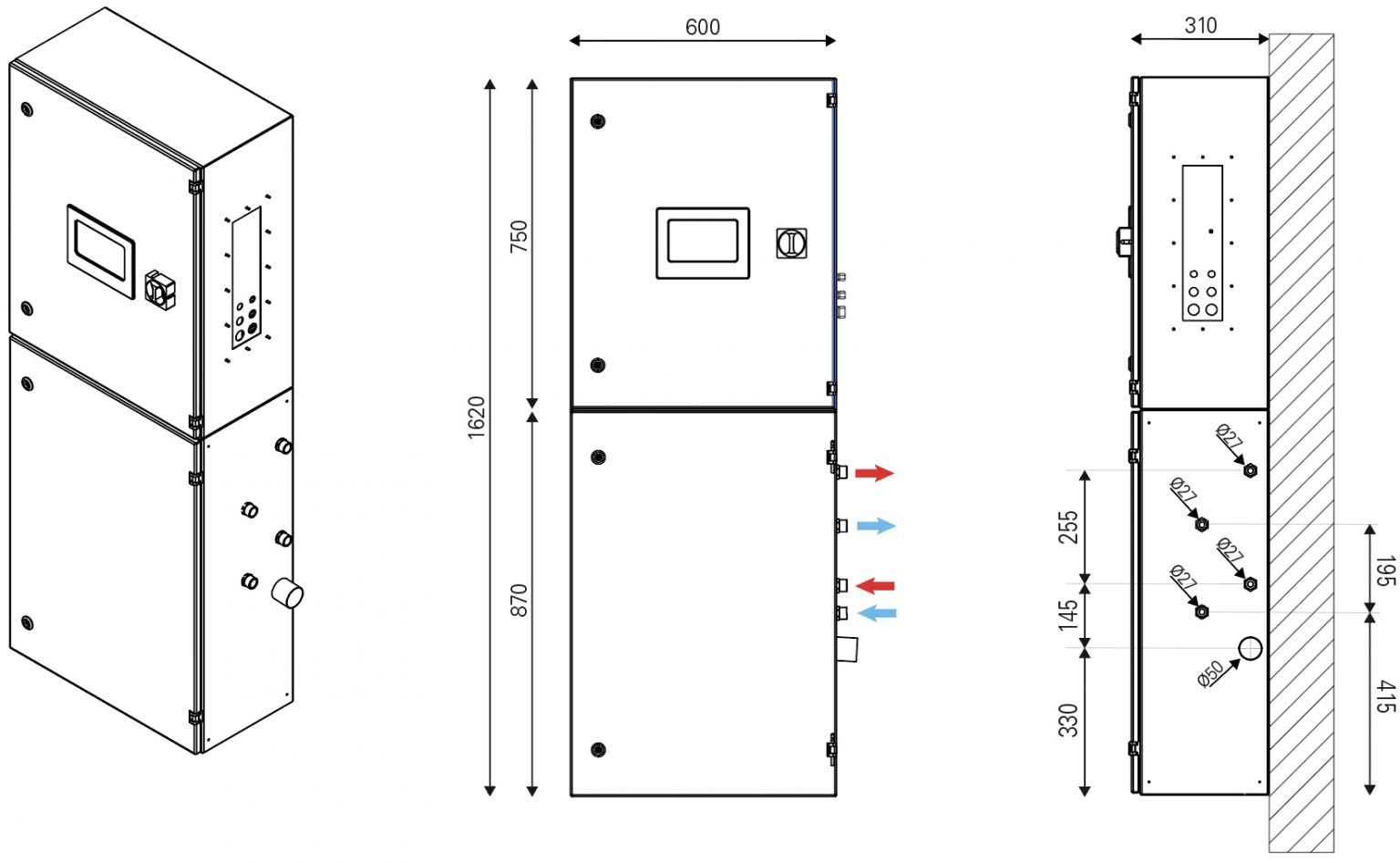 CCW wash control cabinet with optional cold mist - CE | Halton products
