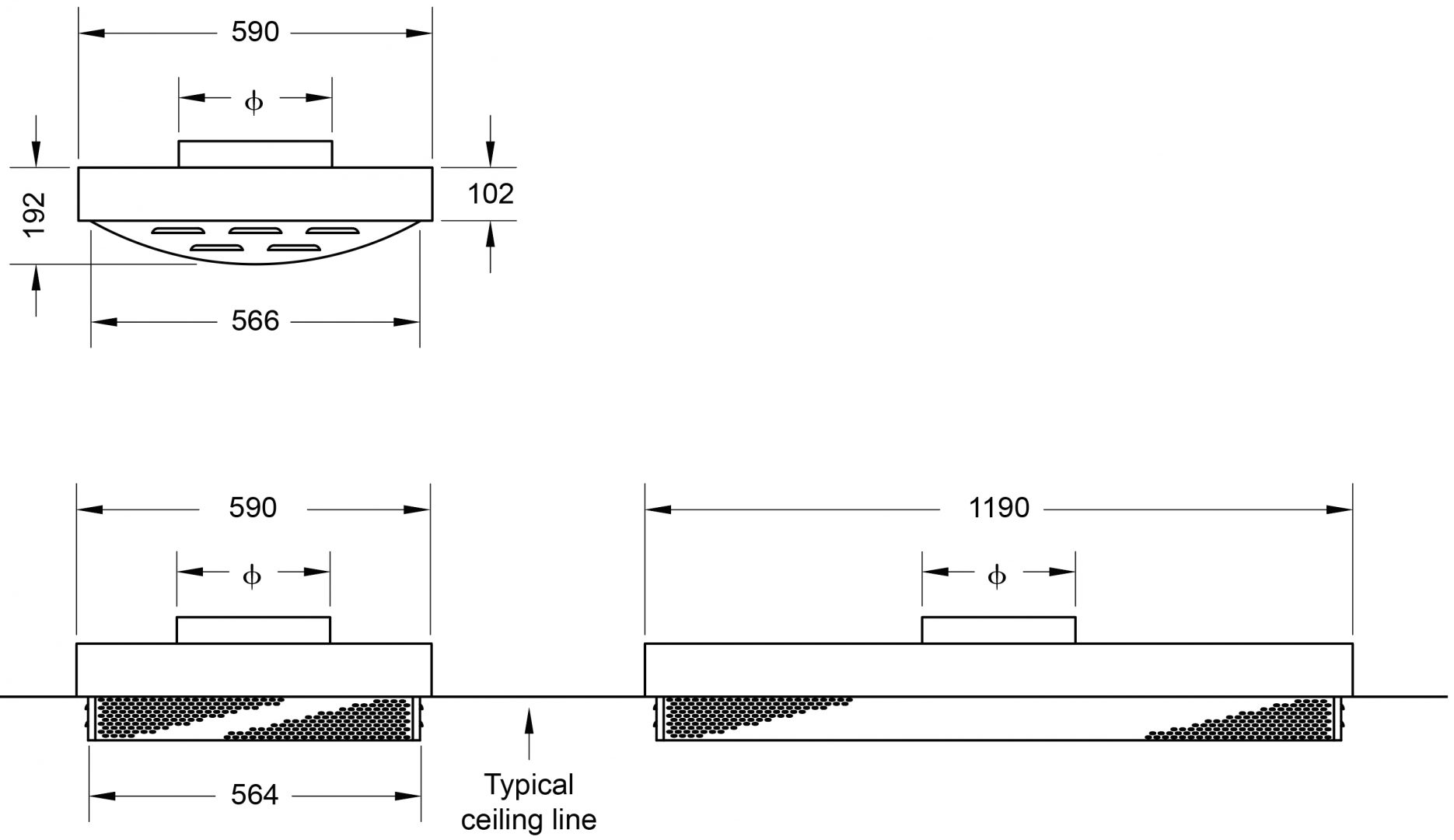 KCD kitchen ceiling diffuser, high airflow capacities - CE | Halton ...