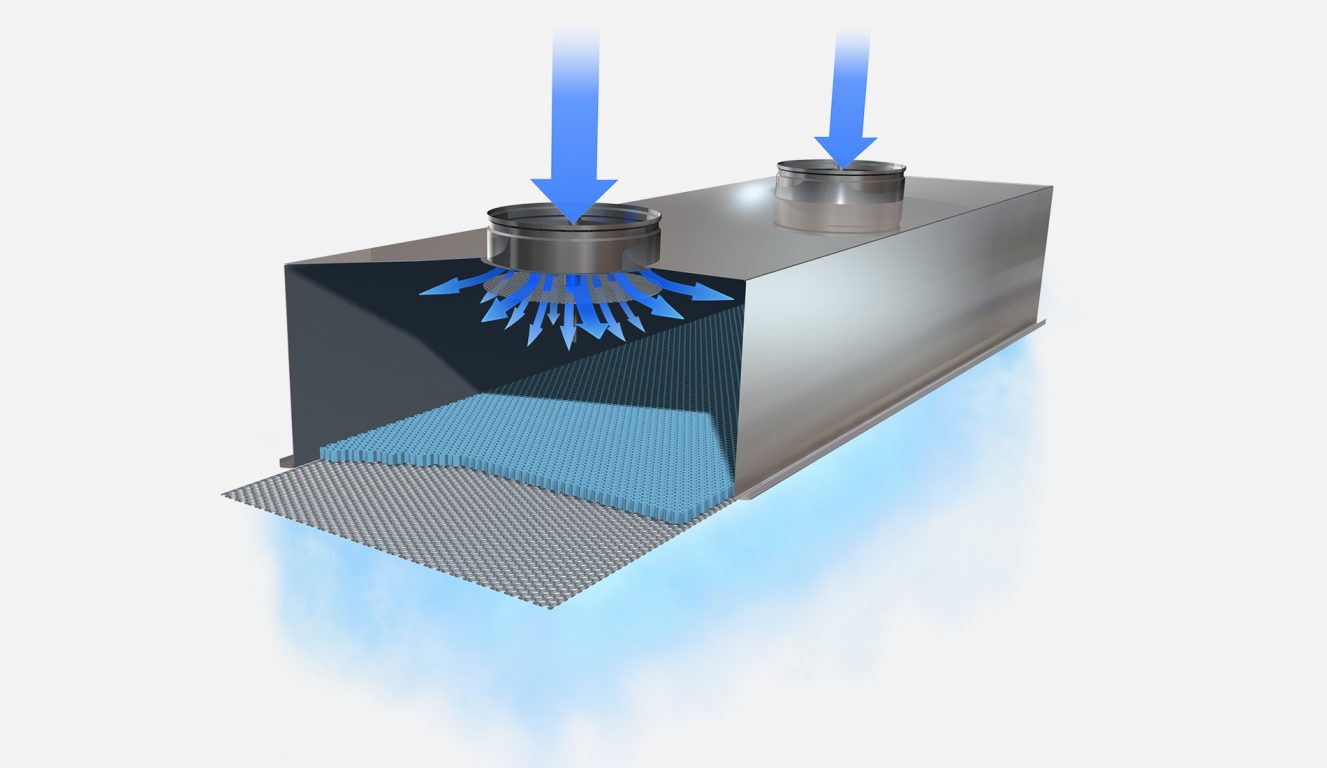 LFU laminar flow diffusers for commercial kitchens - CE | Halton products