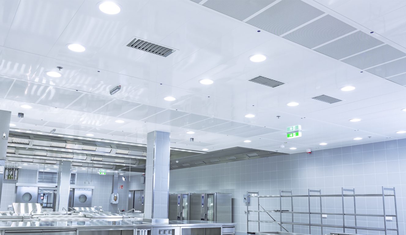 LFU laminar flow diffusers for commercial kitchens - CE | Halton products