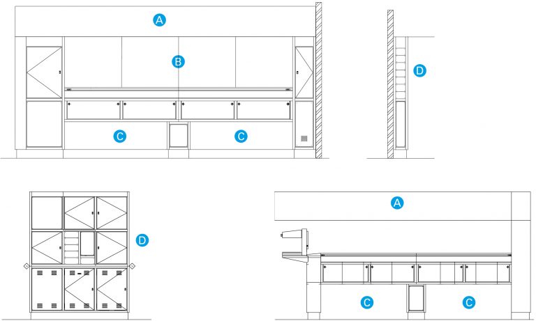UTL services distribution unit structure for kitchens - CE | Halton ...