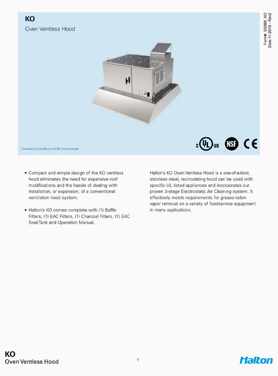 Halton_KO_VentlessHood_SS088 - Halton