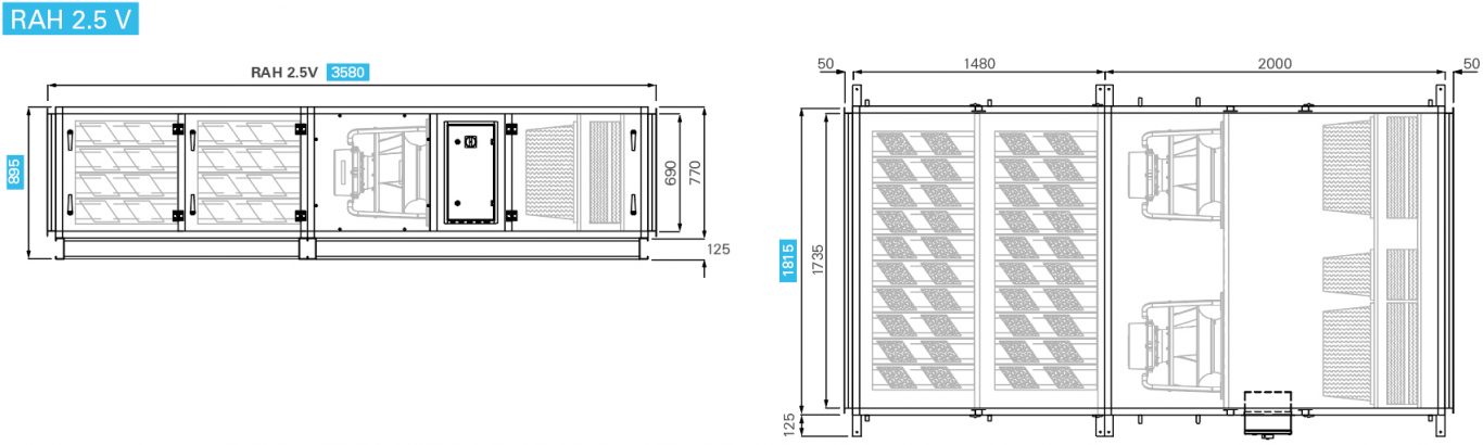 RAH recirculating unit for ductless kitchen hoods - CE | Halton products