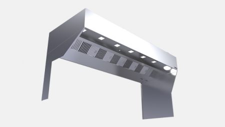 Capture Jet KVM Hybrid Backshelf Exhaust Hood - Halton