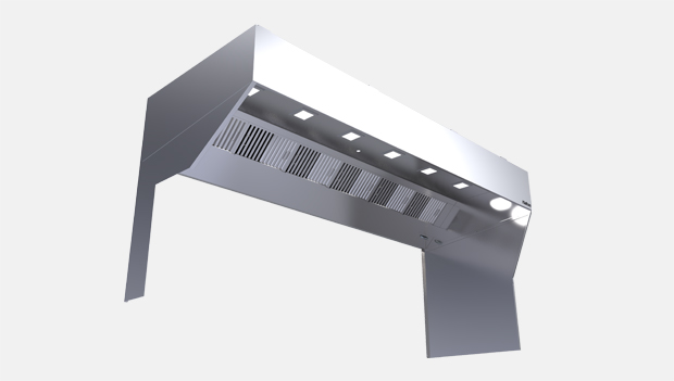 Capture Jet KVM Hybrid Backshelf Exhaust Hood - Halton