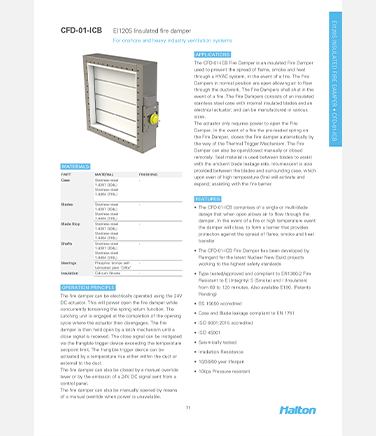 Halton-Flamgard CFD-01-ICB datasheet 2021 - Halton