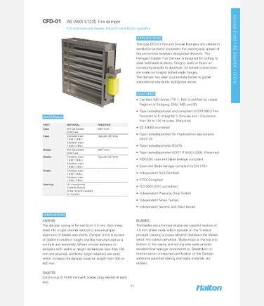 Halton-Flamgard CFD-01 datasheet 2021 - Halton