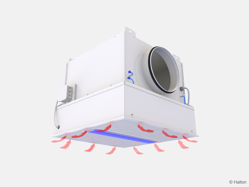 HEPA diffuser. Halton Vita VHT. With foamed polyurethane (PUR) gasket