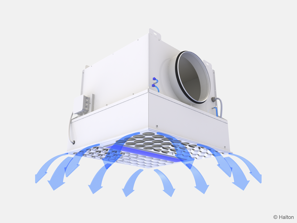 HEPA diffuser. Halton Vita VHT. With foamed polyurethane (PUR) gasket