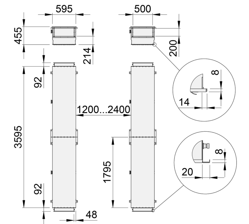 HEPA diffuser. Halton Vita VHT. With foamed polyurethane (PUR) gasket