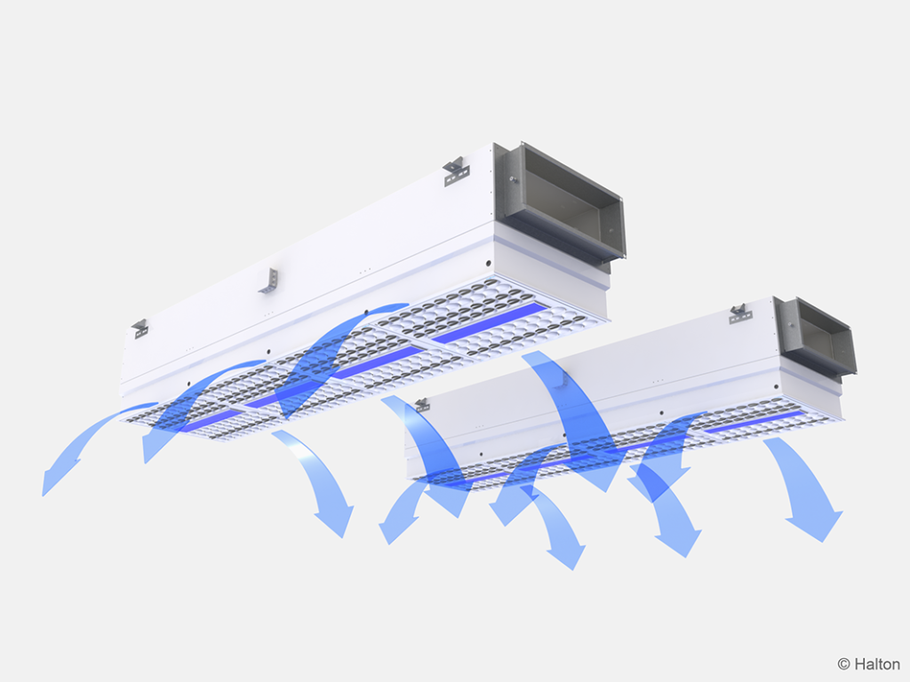 HEPA diffuser. Halton Vita VHT. With foamed polyurethane (PUR) gasket