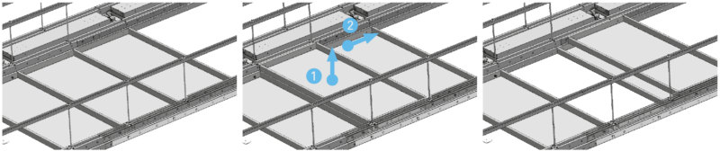 HSC - Design "bandraster" (flat healds) metal ceiling for applications ...
