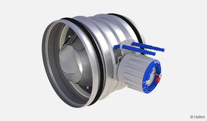 Adjustment and measurement unit, Halton PRA, for airflow
