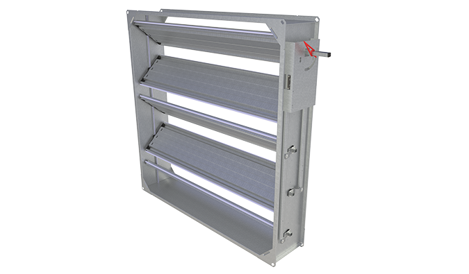 Tight shut-off damper, Halton UTT - Multi-blade airflow management damper